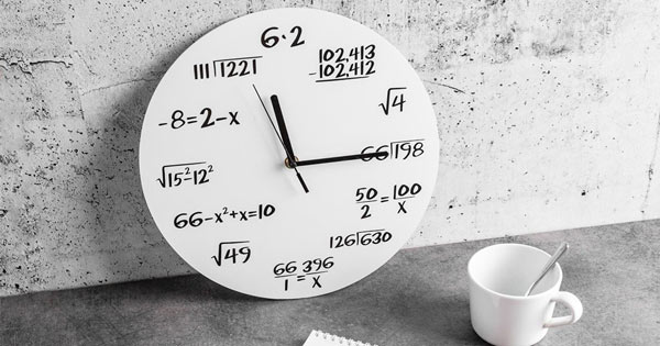 Matematički Sat V2 Beo | Pokloni.COM